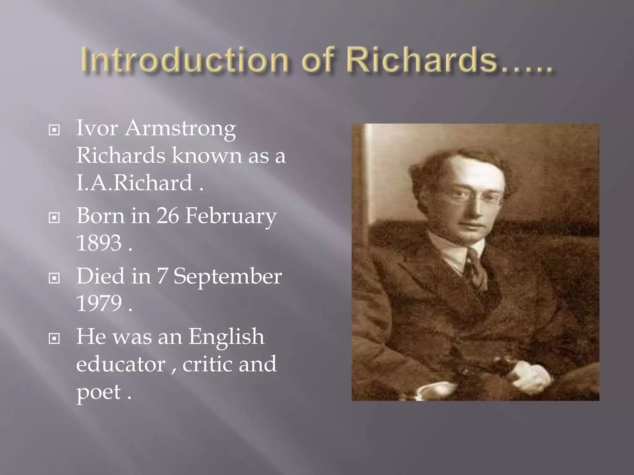 Richards on four kinds of meaning | PPTX