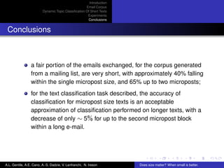 Does Size Matter? When Small is Good Enough | PDF