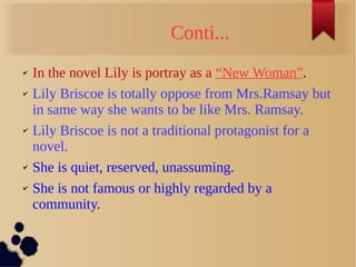 paper - 9 Modenist Literature Topic :- Charater Sketch of Mrs.Ramsay ...