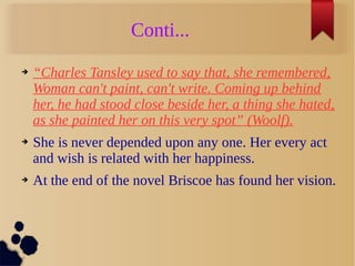 paper - 9 Modenist Literature Topic :- Charater Sketch of Mrs.Ramsay ...