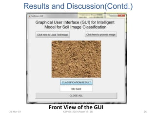 AN INTELLIGENT MACHINE LEARNING MODEL FOR SOIL IMAGE CLASSIFICATION | PPTX