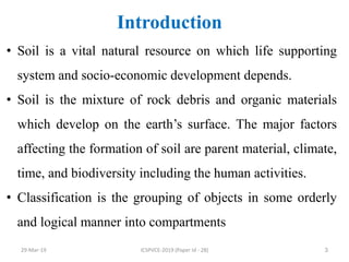 AN INTELLIGENT MACHINE LEARNING MODEL FOR SOIL IMAGE CLASSIFICATION | PPTX