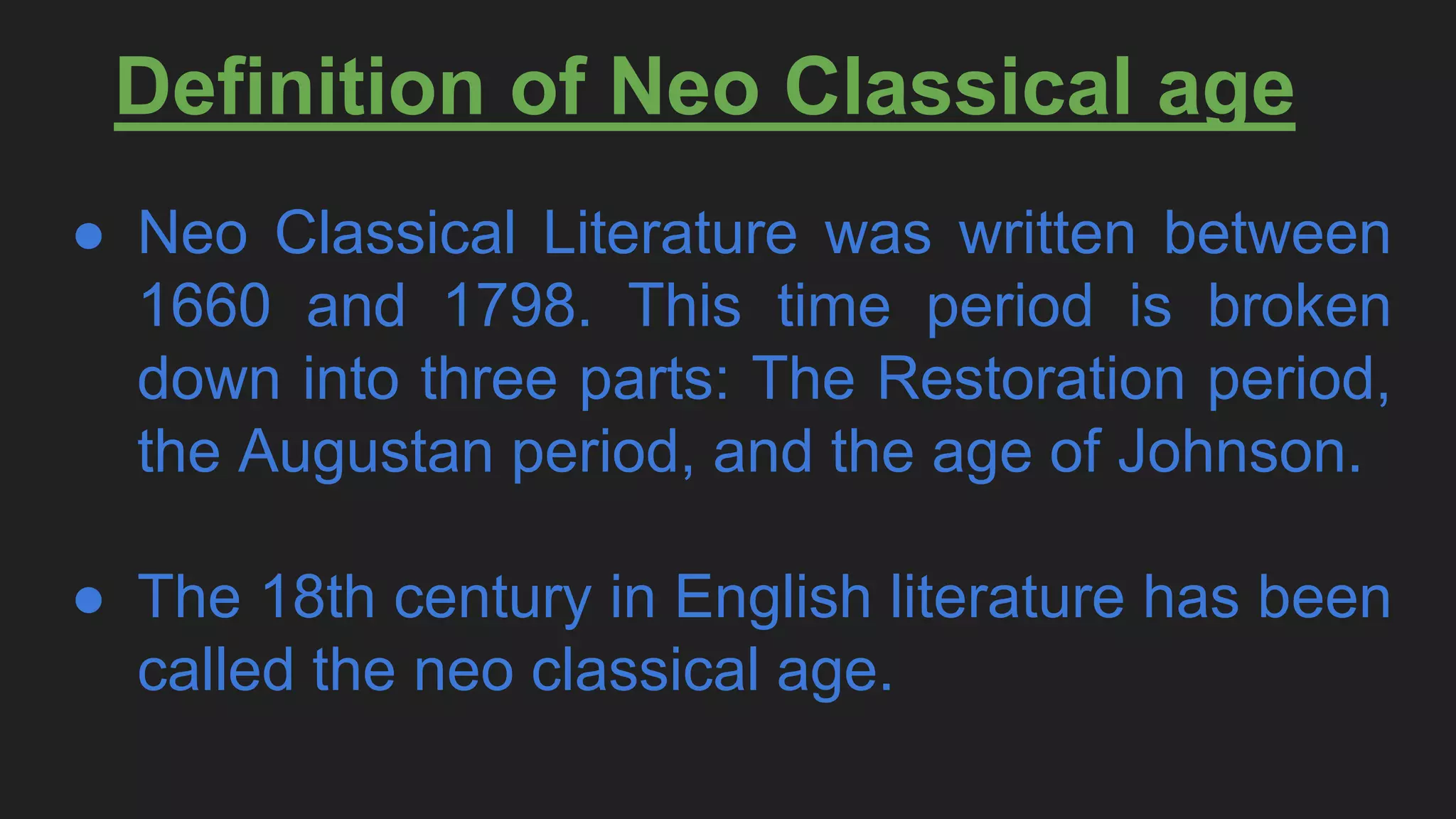 Ppt paper no. 2 the neo classical literature | PPT