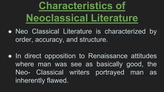 Ppt paper no. 2 the neo classical literature | PPT