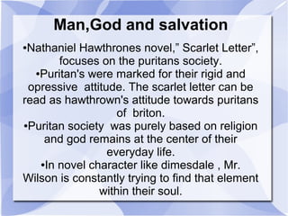 puritan society in Scarlet latter | ODP