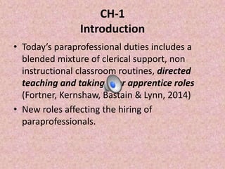 Ppt paraprofessionals and instruction | PPTX