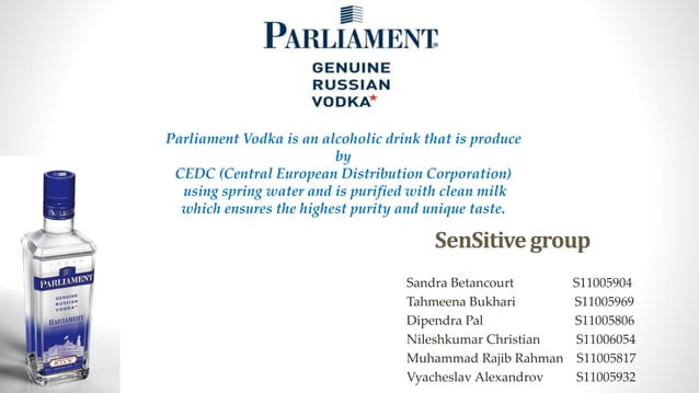 Marketing Vodka Parliament to Turkey and Spain | PPTX | Alcoholic Beverages | Food & Drink