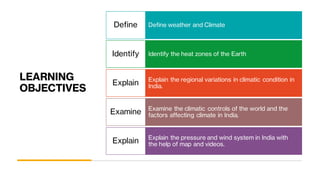 PPT Climate Chapter Geography Class 9 NCERT | PDF