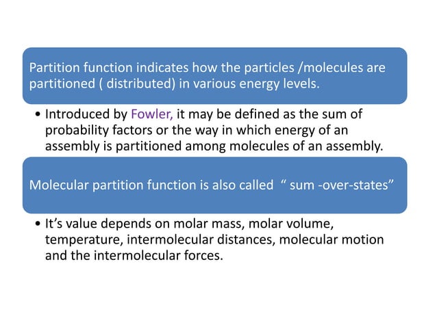 PPT Partition function.pptx | Chemistry | Science