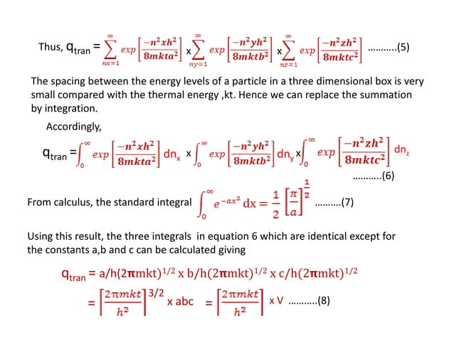 Ppt Partition Function Pptx Chemistry Science