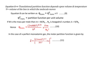 PPT Partition function.pptx | Chemistry | Science