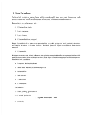 Ppt partus lama 2022 | PDF