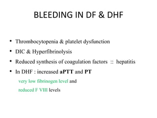 pathophysiology of bleeding in dengue virus infection | PPTX
