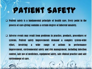 Ppt patient safety final | PPTX