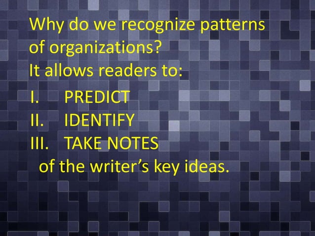 Pattern of Paragraph Organization | PPT