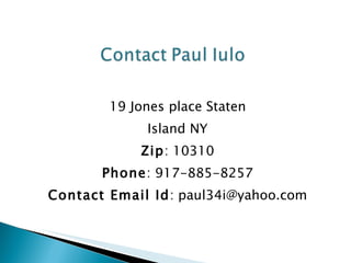 Paul Iulo, NYPD | PPT