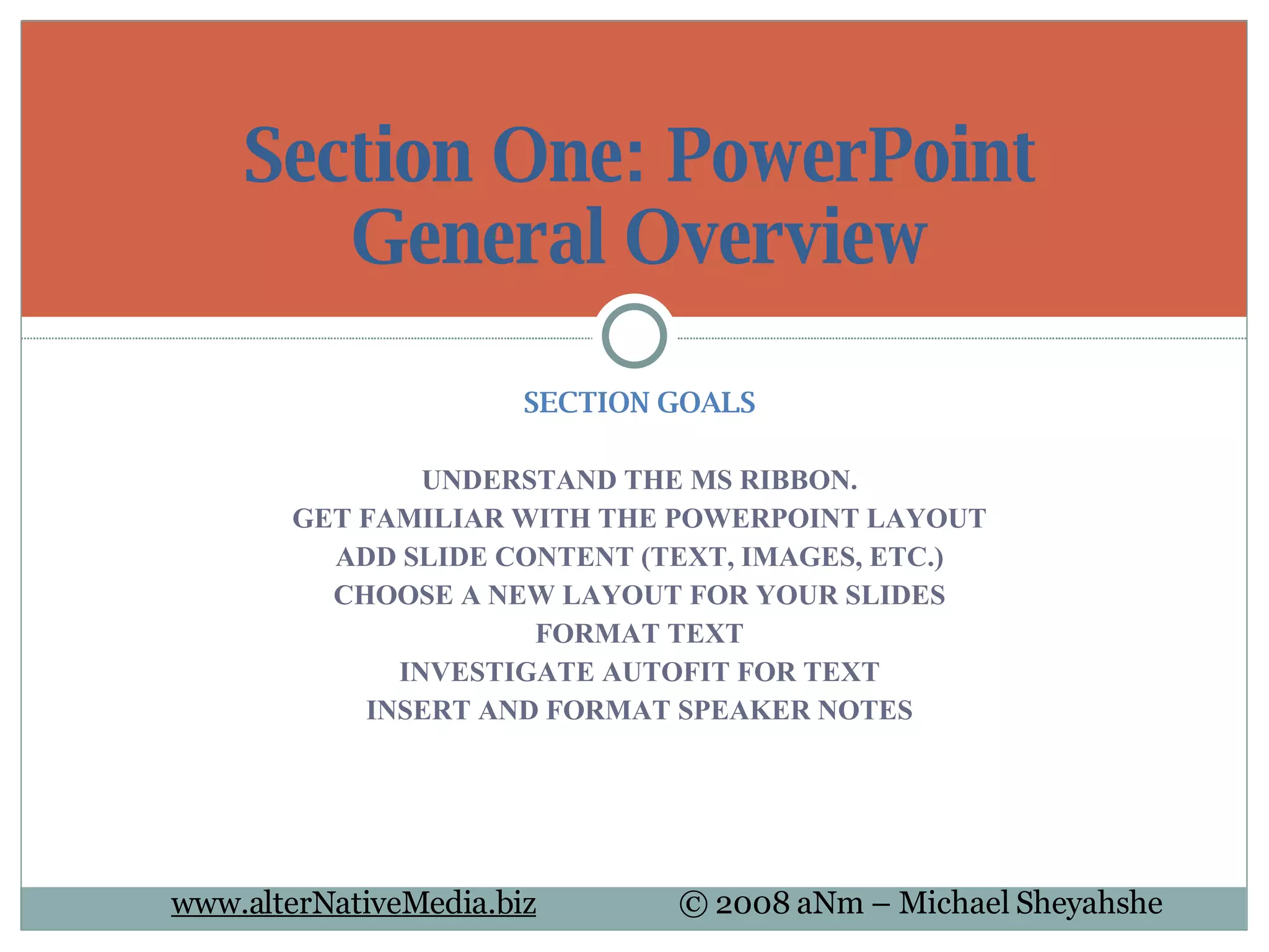 MS PowerPoint Training | PPT