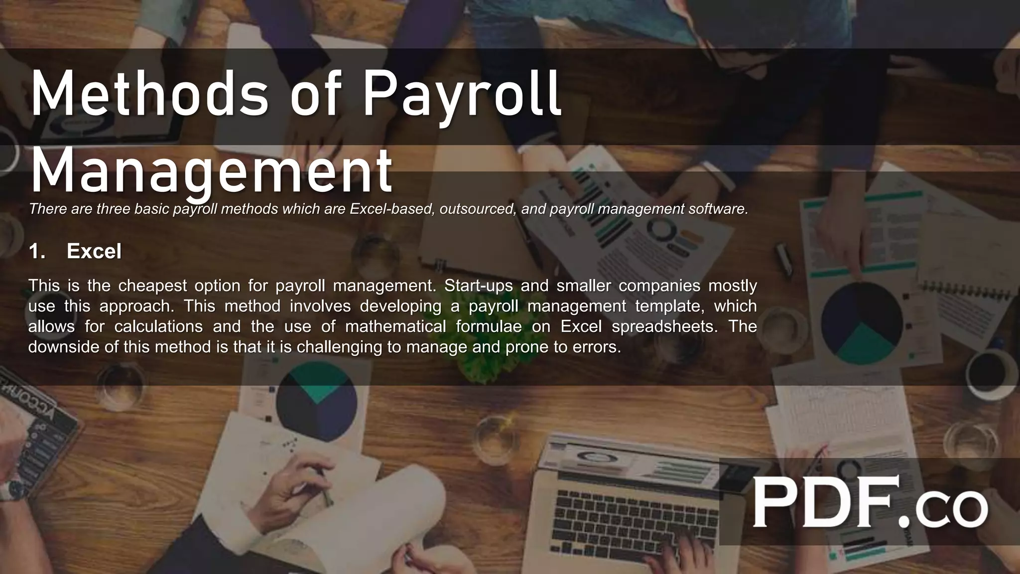 Payroll Management Process, Payroll Methods and Solutions | PPT
