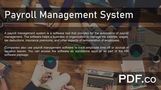 Payroll Management Process, Payroll Methods and Solutions | PPT