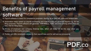 Payroll Management Process, Payroll Methods and Solutions | PPT