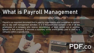 Payroll Management Process, Payroll Methods and Solutions | PPT