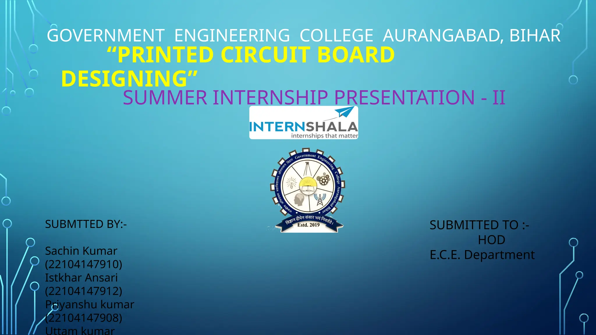 PPT PCB DESIGN presentation for GEC AURANGABAD | PPT