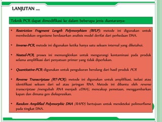 POLYMERASE CHAIN REACTION (PCR) | PPTX