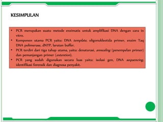 POLYMERASE CHAIN REACTION (PCR) | PPTX