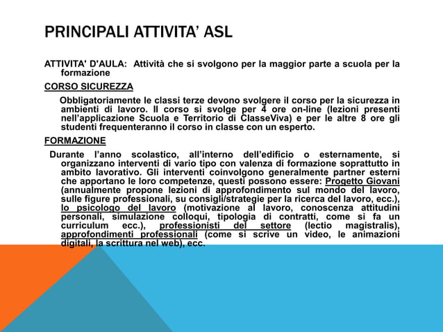 Presentazione PCTO ex ASL | PPTX