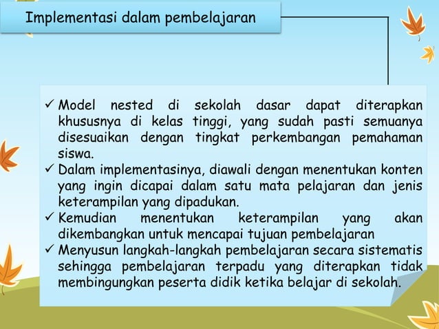 Model Pembelajaran Terpadu Nested | PDF