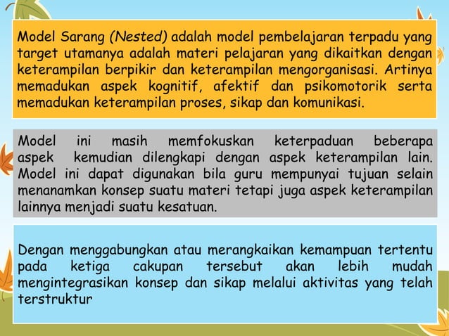 Model Pembelajaran Terpadu Nested | PDF