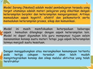 Pembelajaran Terpadu Model Nested | PPTX