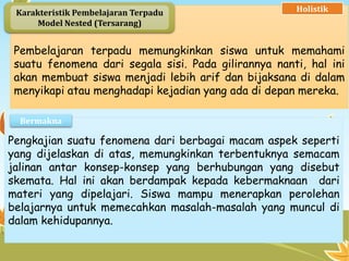 Pembelajaran Terpadu Model Nested | PPTX