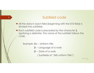 Creating a New Bibliographic Record in Koha with MARC 21 Fields | PDF