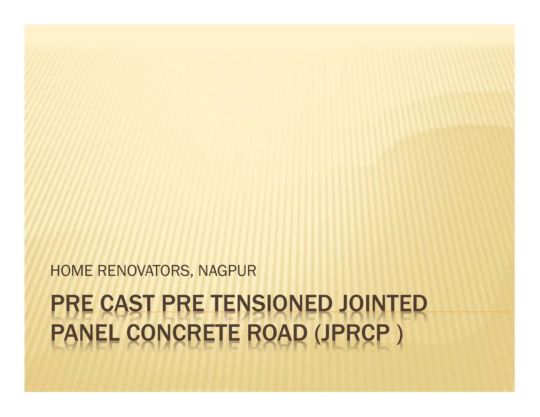 Ppt pdf for pre casr pre stressed concrte road panels | PDF