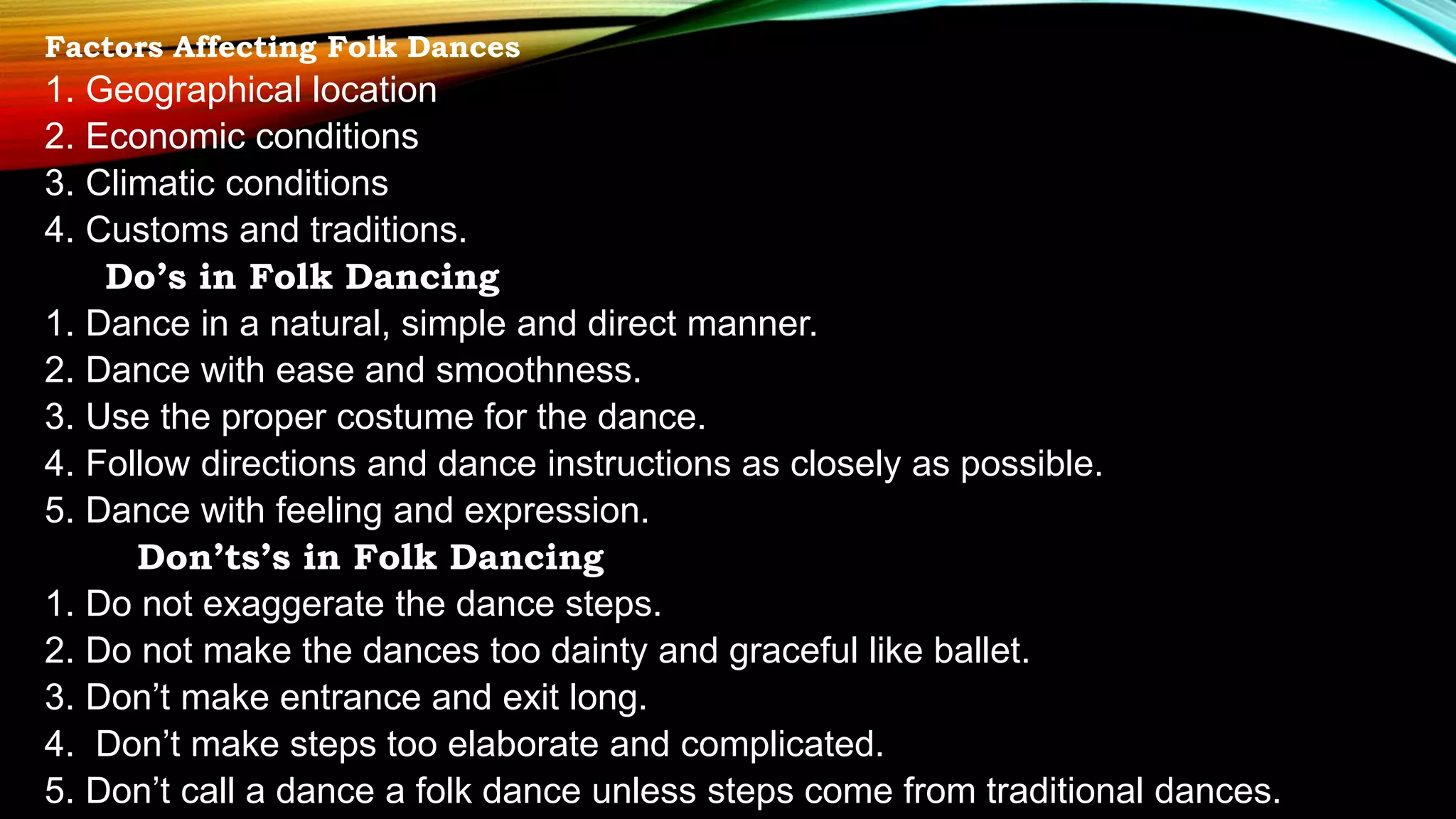 NATURE AND BACKGROUND OF DIFFERENT DANCES | PPTX
