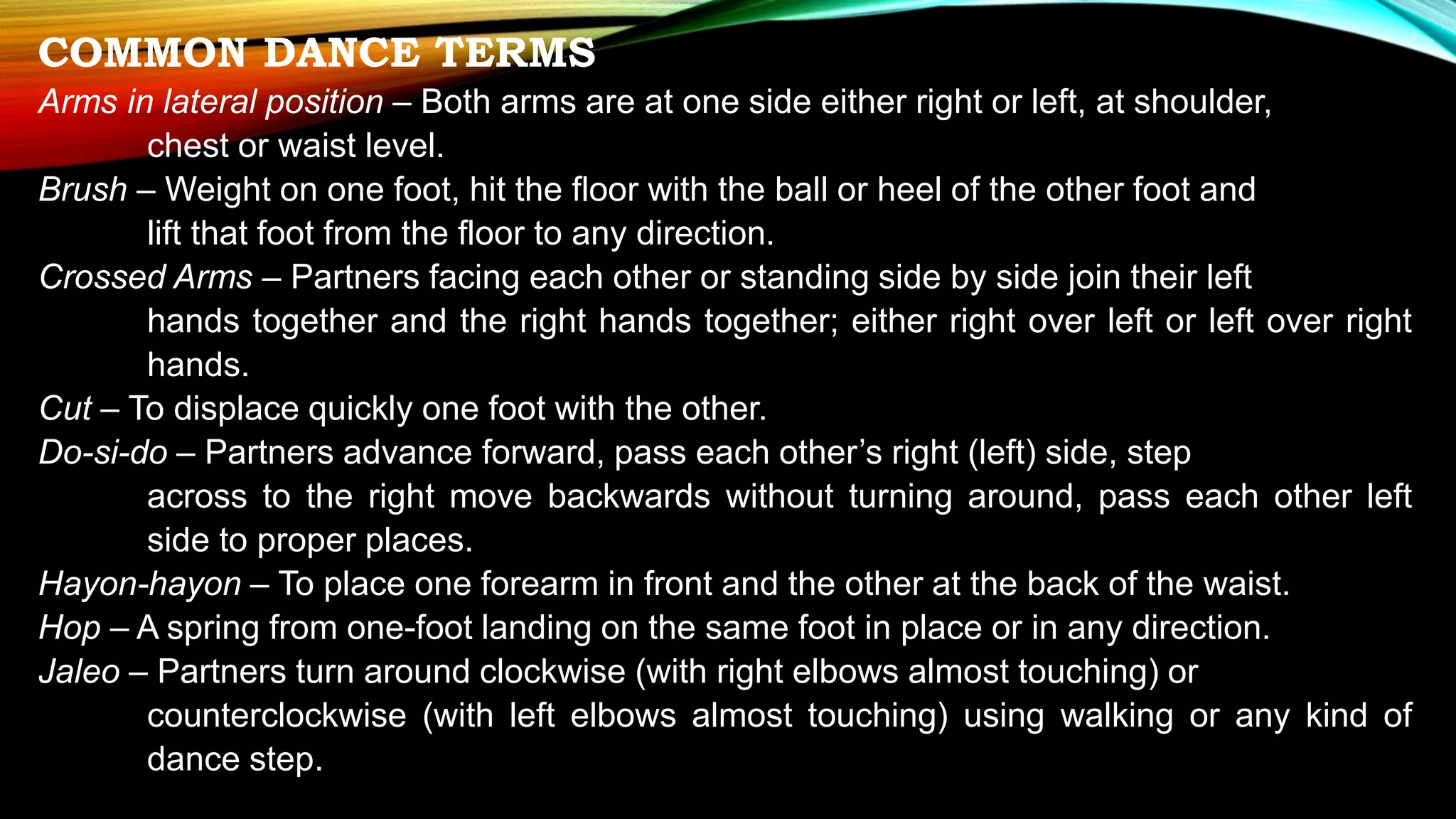 NATURE AND BACKGROUND OF DIFFERENT DANCES | PPTX