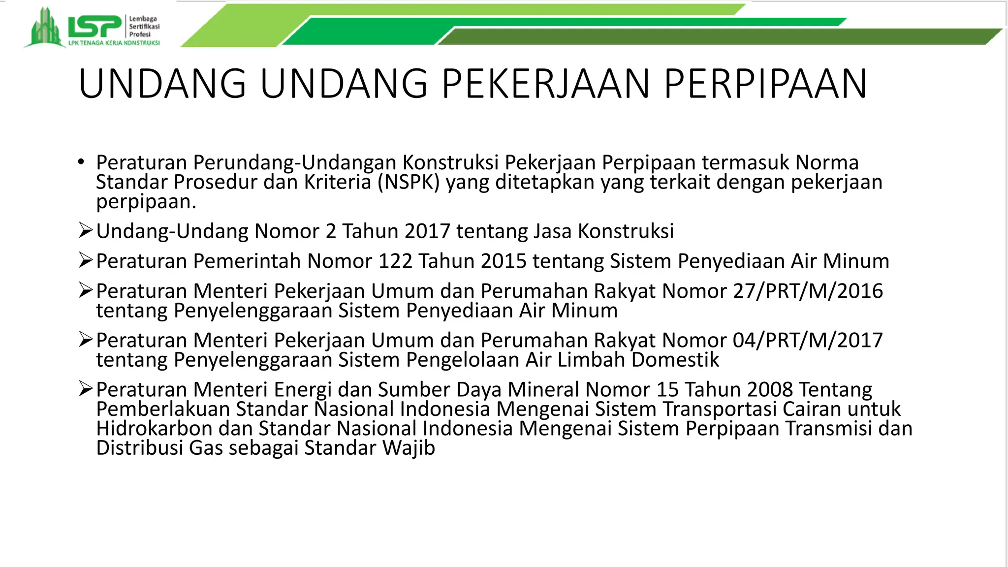 PPT PELAKSANA LAPANGAN PERPIPAAN MADYA - IWAN SYAHRONI.pptx