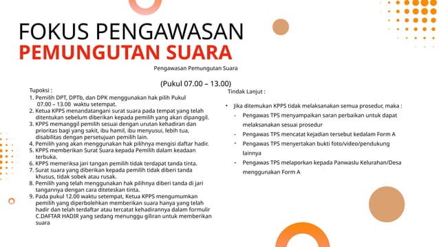 ppt pelantikan dan pembekalan pengawas tps | PPT
