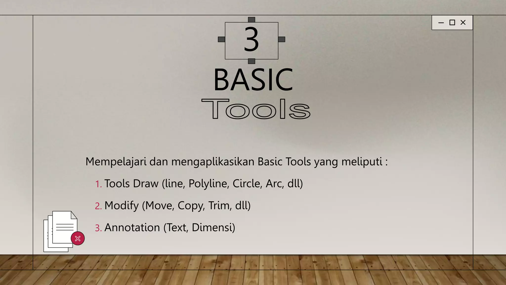 PPT pelatihan autocad basic | PPTX