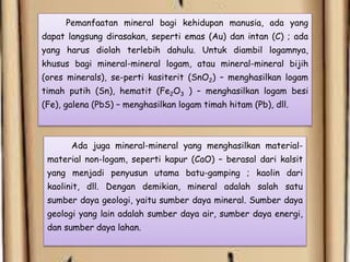 pembentukan.mineral di alam | PPTX