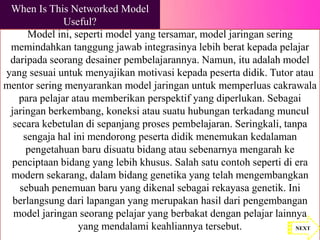 Ppt pembelajaran terpadu model networked | PPTX