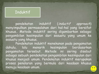 Ppt pendekatan pembelajaran | PPTX