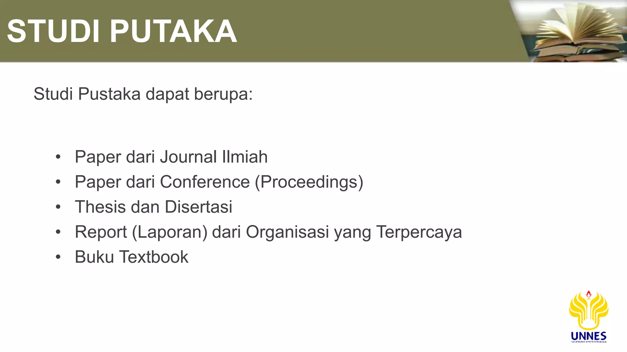pendekatan penelitian studi pustaka (literature review) | PPT
