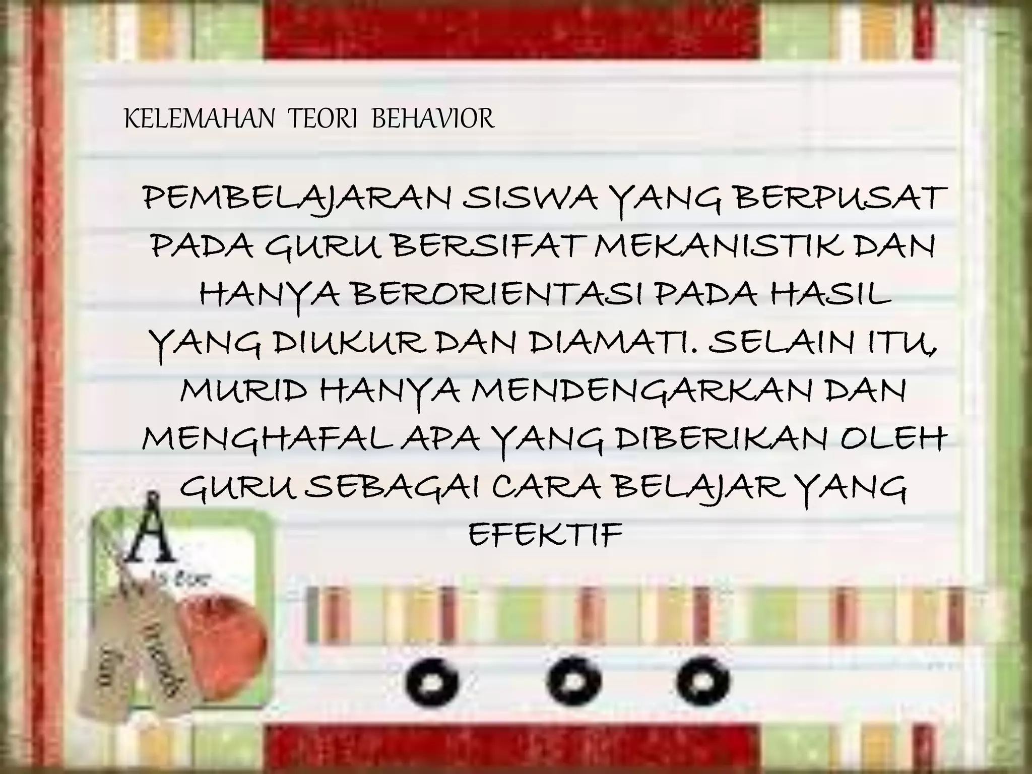 Ppt pendekatan psikologi behavior | PPTX