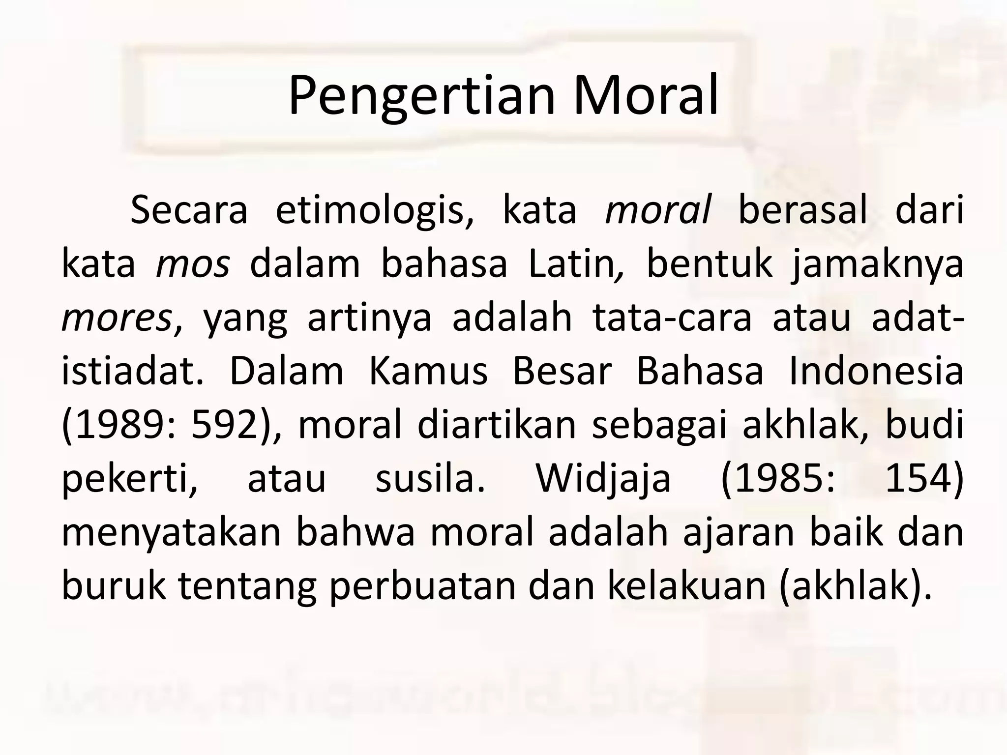 Penerapan Nilai Moral | PPT
