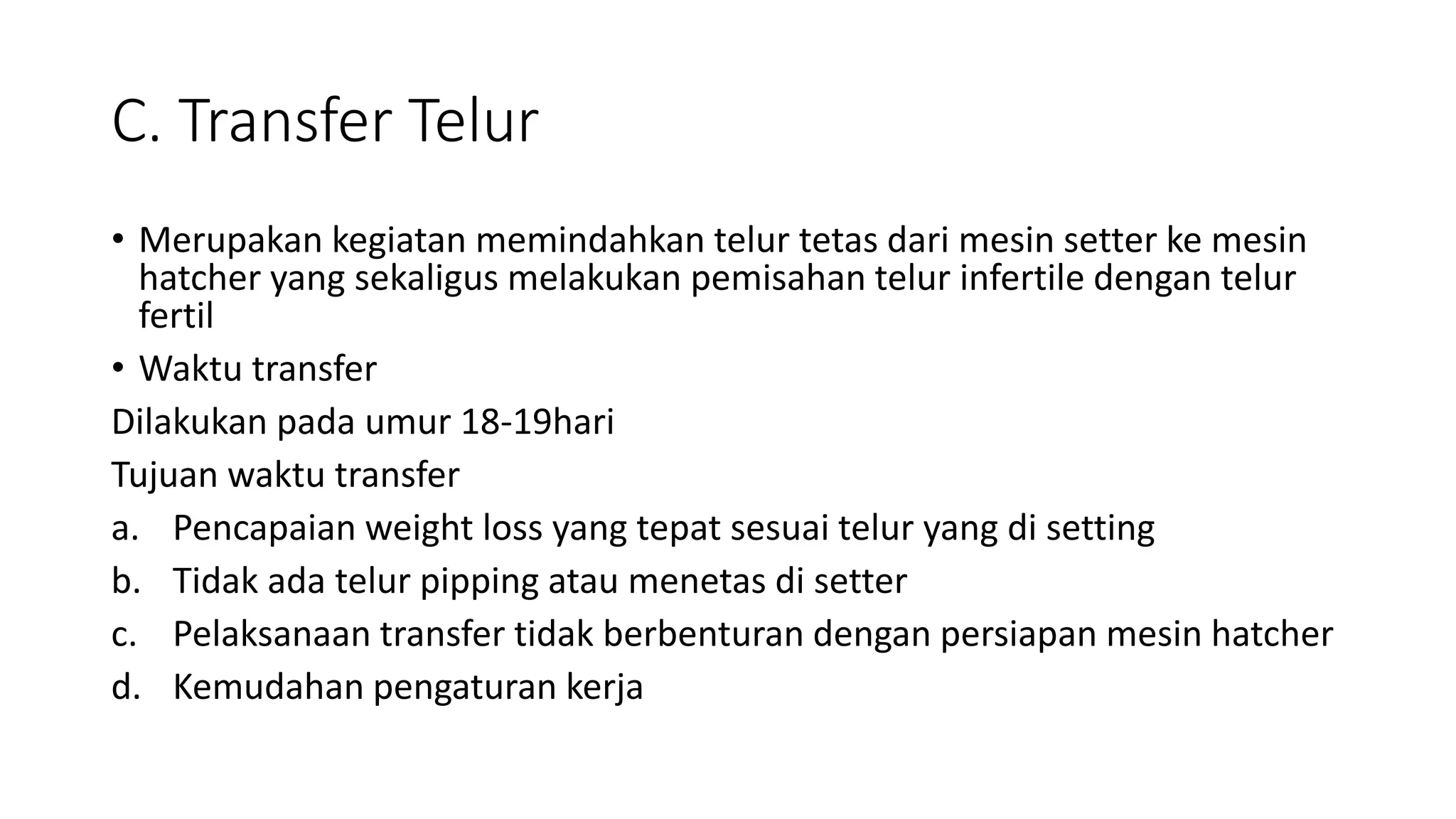 Proses Penetasan Telur Tetas | PPTX