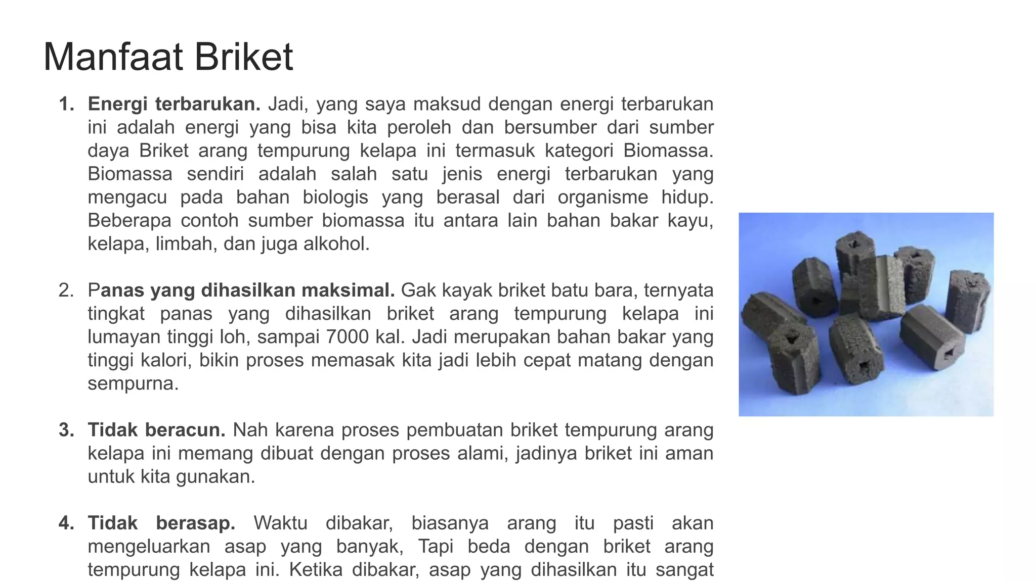 Proses pembuatan briket arang | PPTX