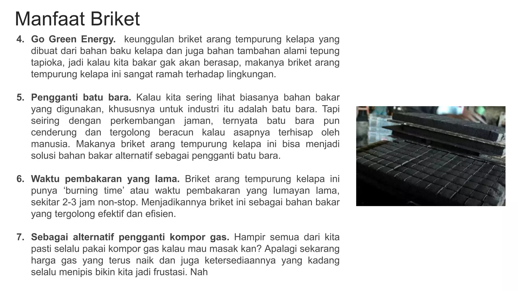 Proses pembuatan briket arang | PPTX