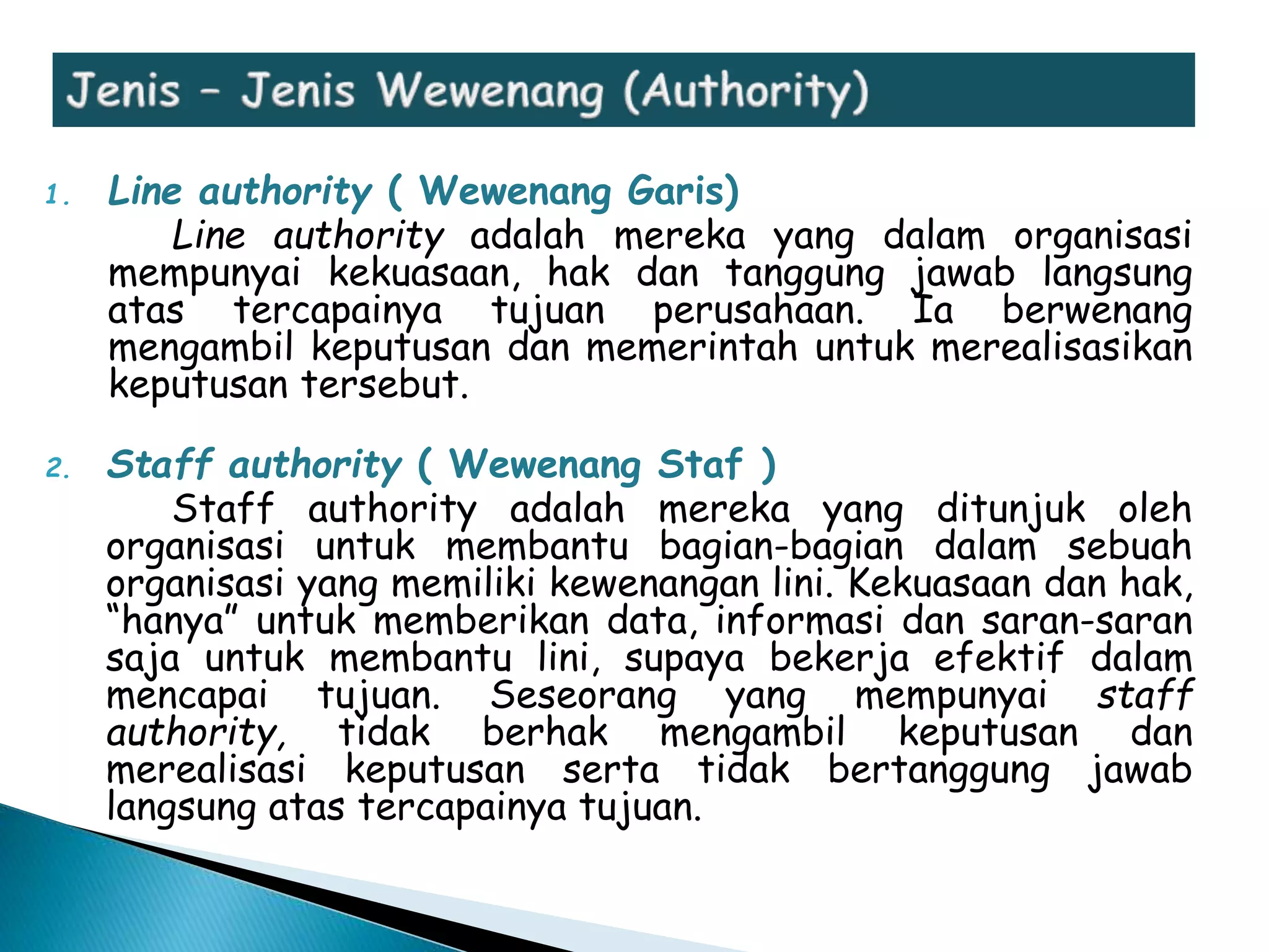 Ppt pengantar manajemen kekuasaan, wewenang tanggung jawab dan delegasi ...